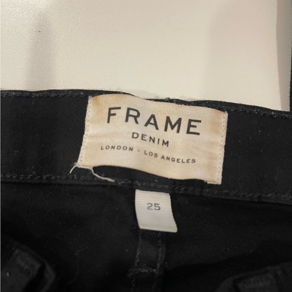 Frame Denim | Jeans | Frame Le Skinny De Jeanne Black Ripped Jeans ...